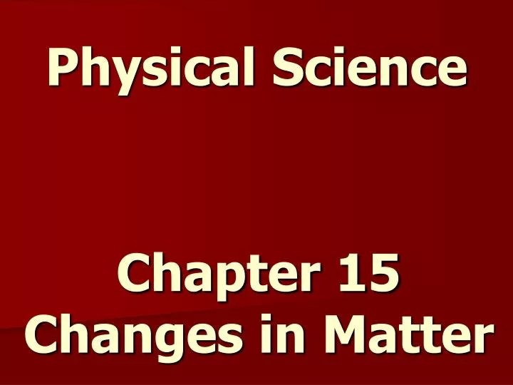 PPT - Physical Science PowerPoint Presentation, free download - ID:3047697