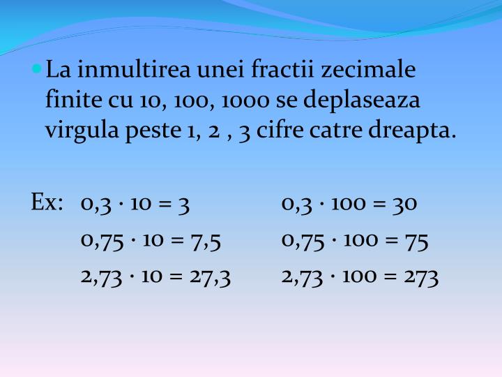 PPT - OPERATII CU FRACTII ZECIMALE FINITE PowerPoint Presentation - ID ...