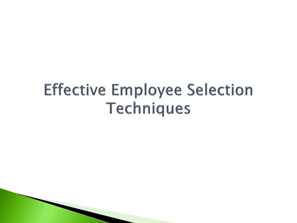 PPT - Personnel Psychology: Employee Selection PowerPoint Presentation ...