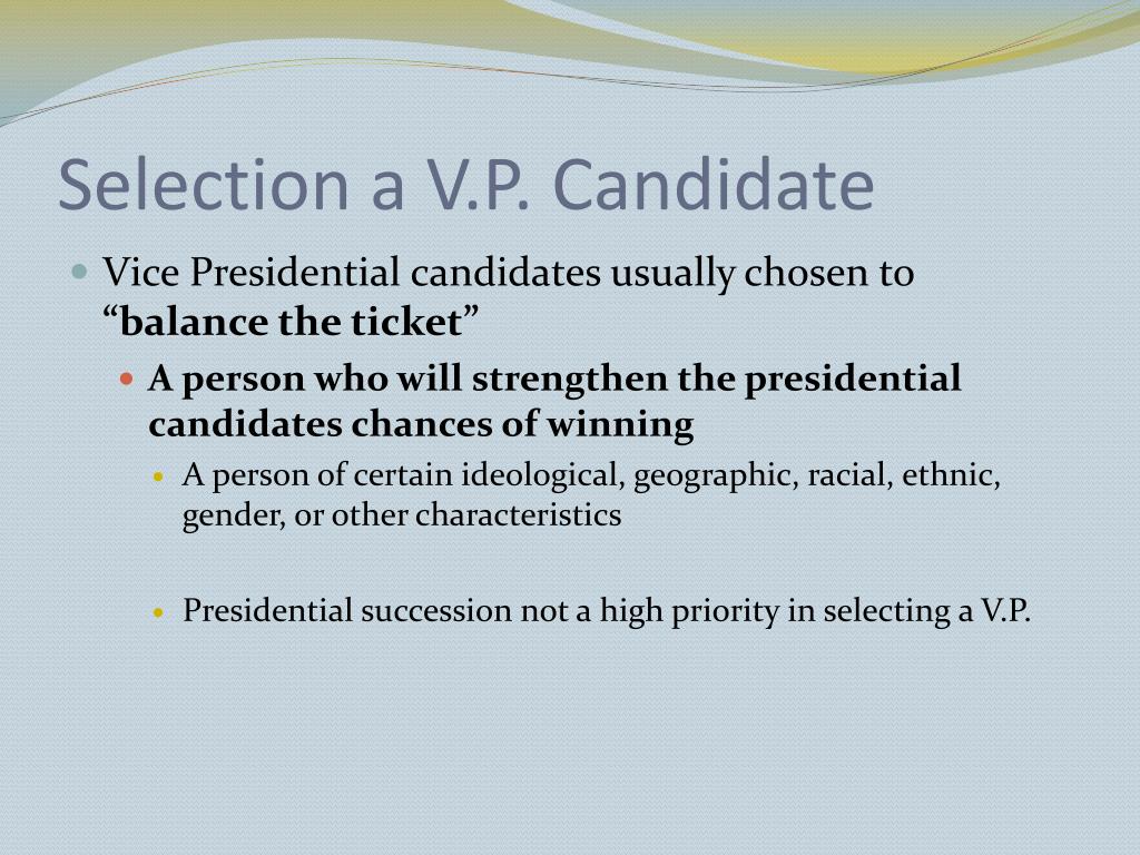 PPT - Presidential Succession and Presidential Selection PowerPoint ...