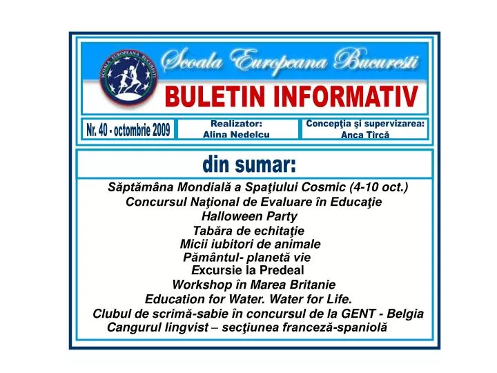 PPT - BULETIN INFORMATIV PowerPoint Presentation, free download - ID ...