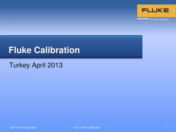 PPT - Fluke Calibration PowerPoint Presentation, free download - ID:3049227