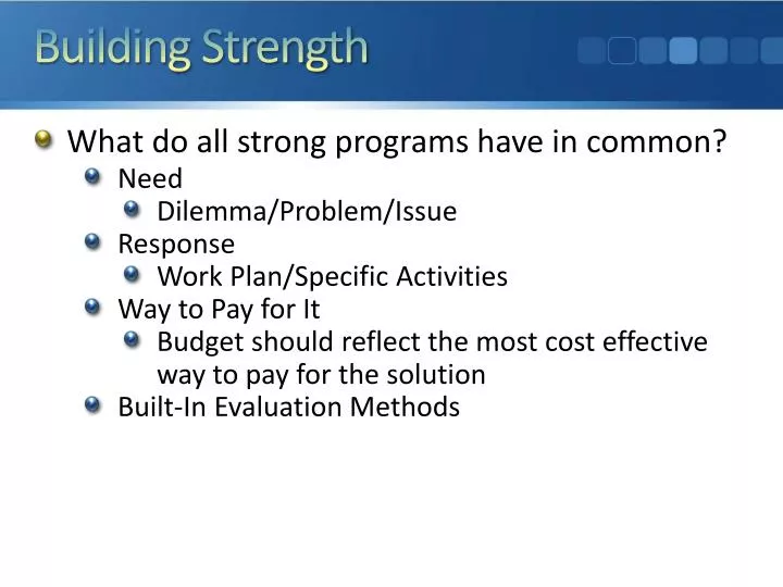 PPT - Building Strength PowerPoint Presentation, free download - ID:3049327