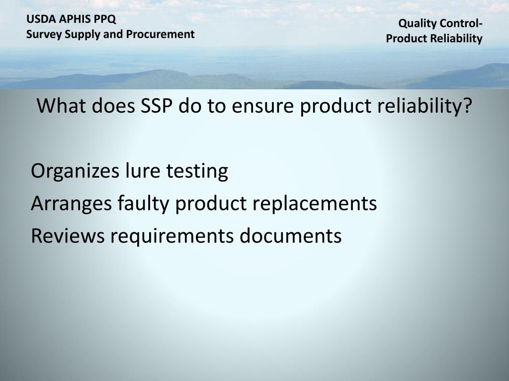 PPT - USDA - APHIS - PPQ Survey Supply and Procurement - SSP PowerPoint ...