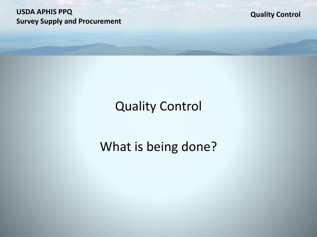 PPT - USDA - APHIS - PPQ Survey Supply and Procurement - SSP PowerPoint ...