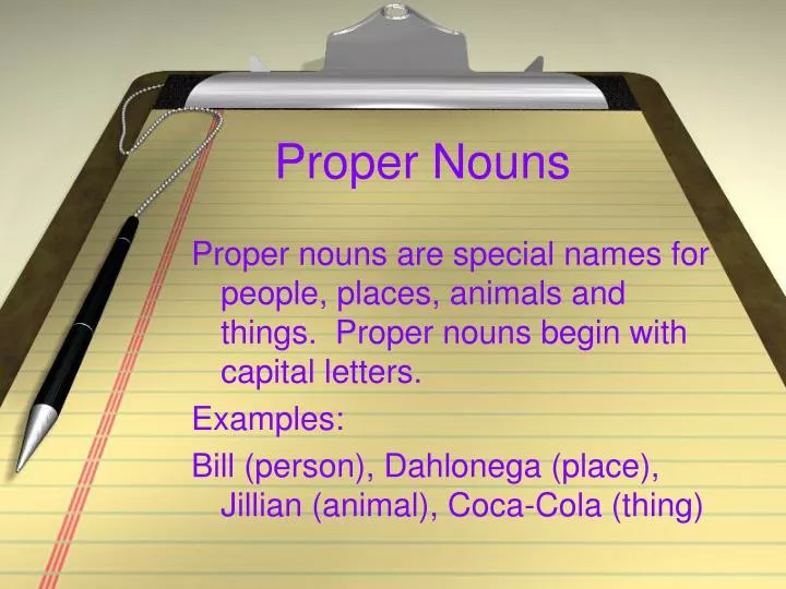 PPT - Proper Nouns PowerPoint Presentation, free download - ID:3049951
