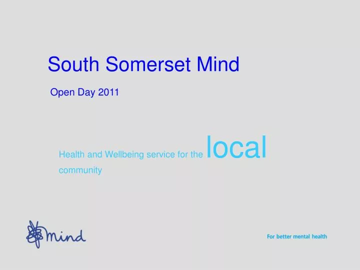 PPT - South Somerset Mind PowerPoint Presentation, free download - ID ...