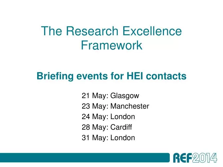 PPT - The Research Excellence Framework PowerPoint Presentation, free ...