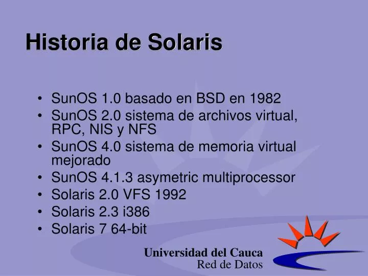 PPT - Historia de Solaris PowerPoint Presentation, free download - ID ...