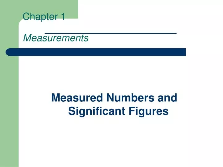 PPT - Chapter 1 Measurements PowerPoint Presentation, free download ...