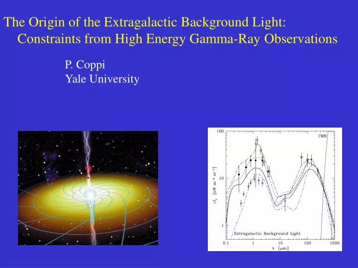 PPT - The Origin of the Extragalactic Background Light: PowerPoint ...