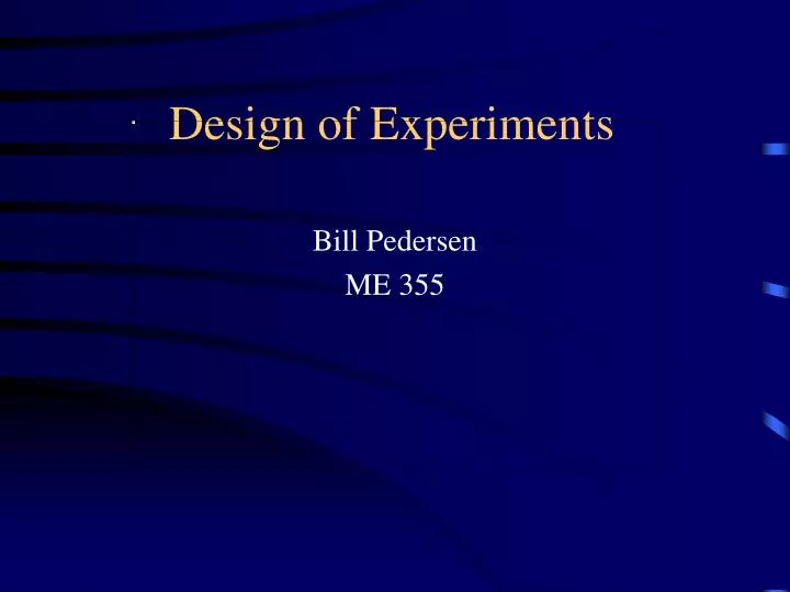 PPT - Design of Experiments PowerPoint Presentation, free download - ID ...