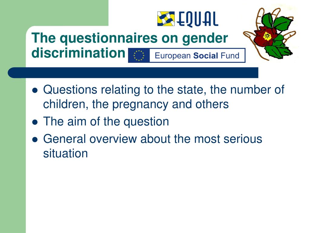 PPT - Gender Discrimination Questionnaires in Slovakia: Research ...