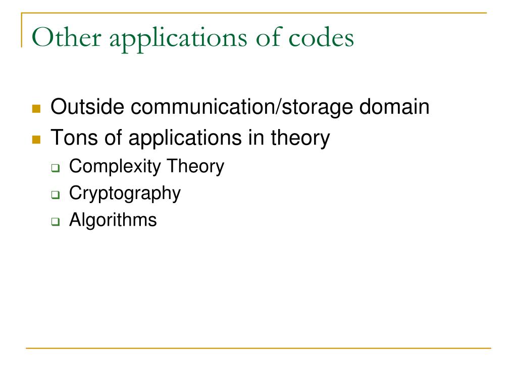 Ppt Error Correcting Codes Combinatorics Algorithms And Applications Powerpoint Presentation