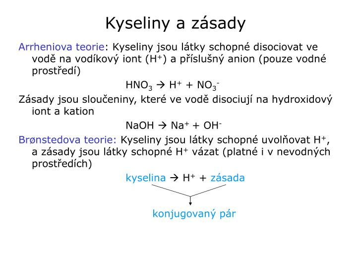 PPT - Teorie kyselin a zásad Výpočty pH PowerPoint Presentation - ID ...