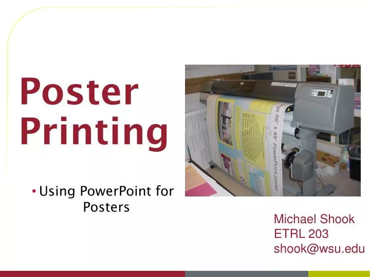 PPT - Poster Printing PowerPoint Presentation, free download - ID:3052135