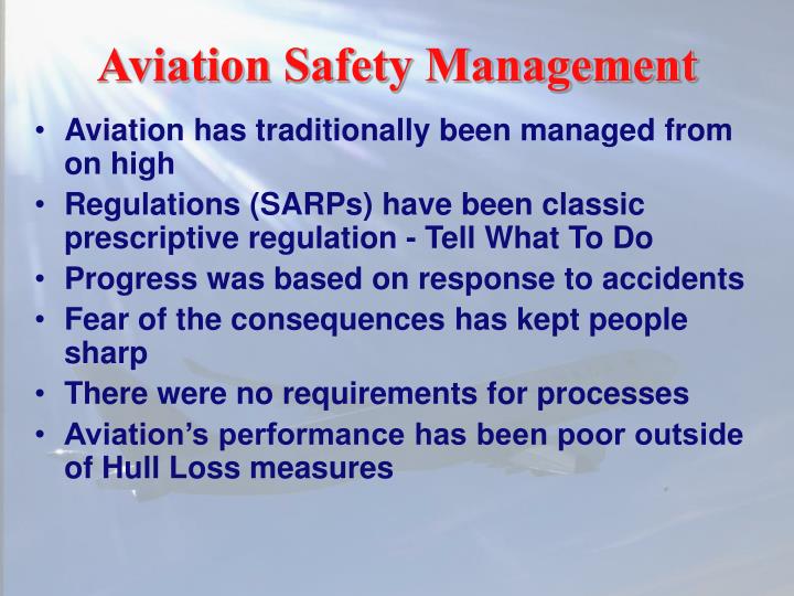 PPT - Achieving a Safety Culture in Aviation PowerPoint Presentation ...