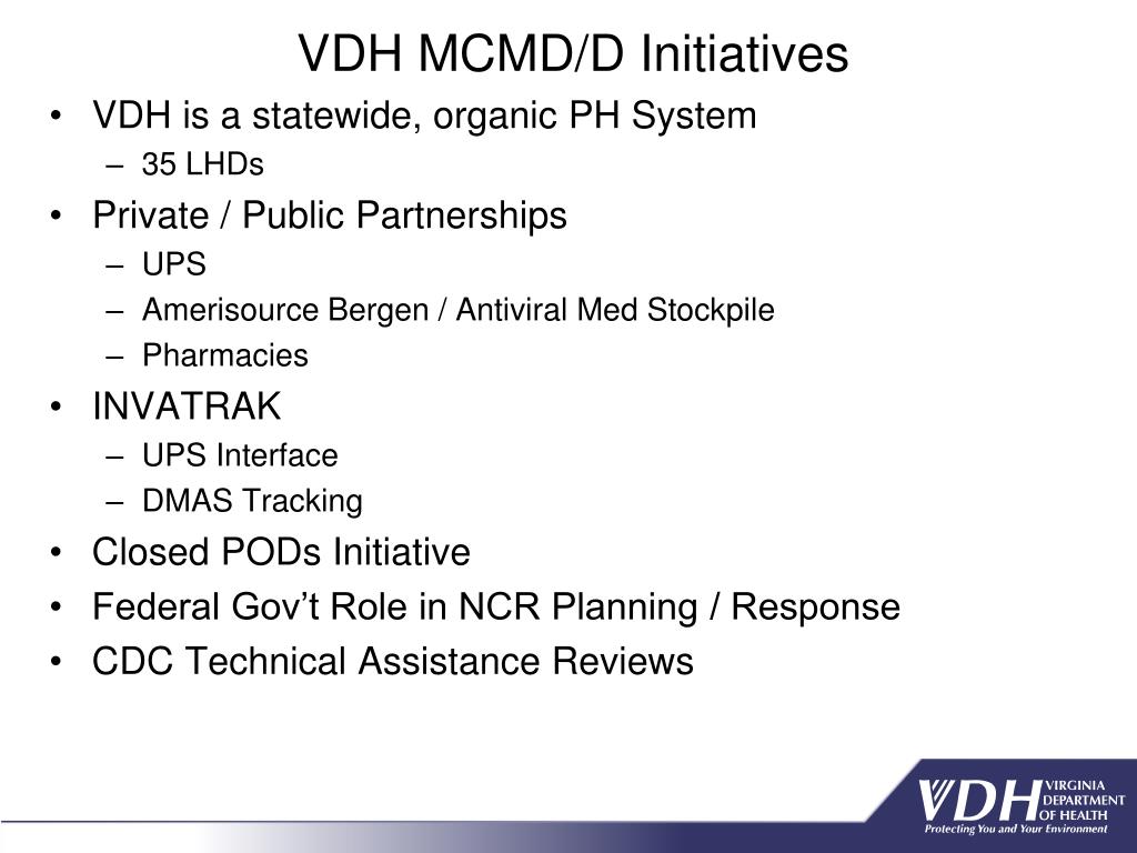 PPT - Virginia Medical Countermeasure (MCM) Distribution and Dispensing ...
