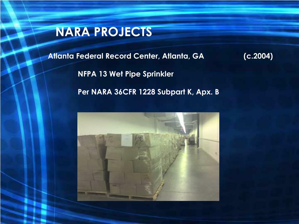 PPT - Approaches to Fire Suppression in NARA Facilities: New Buildings ...