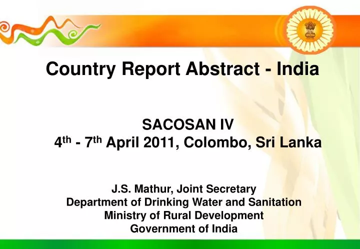 PPT - Country Report Abstract - India PowerPoint Presentation, free ...