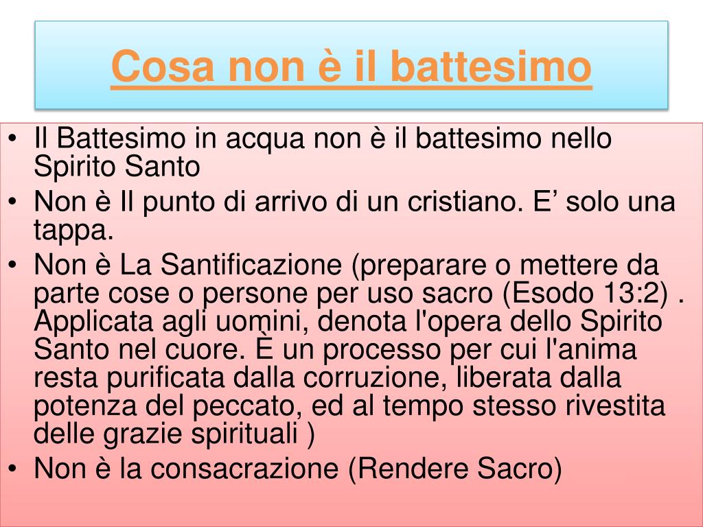 PPT - Il battesimo in acqua Studio Biblico PowerPoint Presentation ...