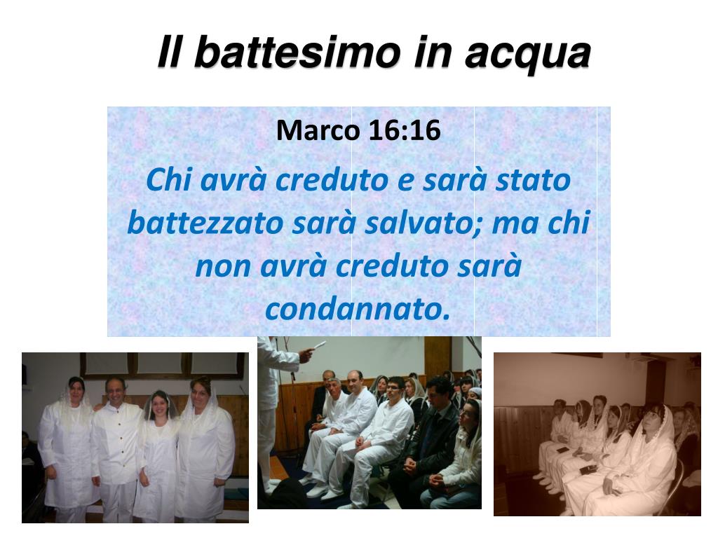 PPT - Il battesimo in acqua Studio Biblico PowerPoint Presentation ...