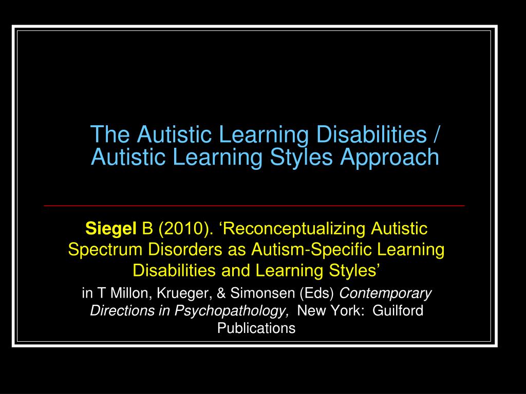PPT - Bryna Siegel, Ph.D. Director, Autism Clinic Co-Director, Autism ...