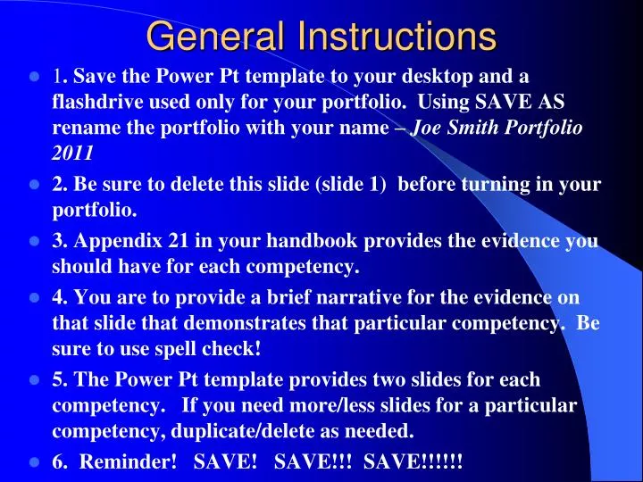PPT - General Instructions PowerPoint Presentation, free download - ID ...