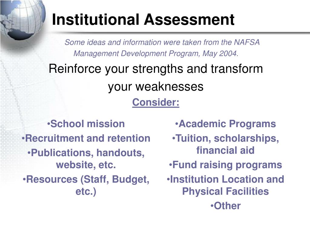PPT - Institutional Assessment Deborah Knaust Developing a Marketing ...