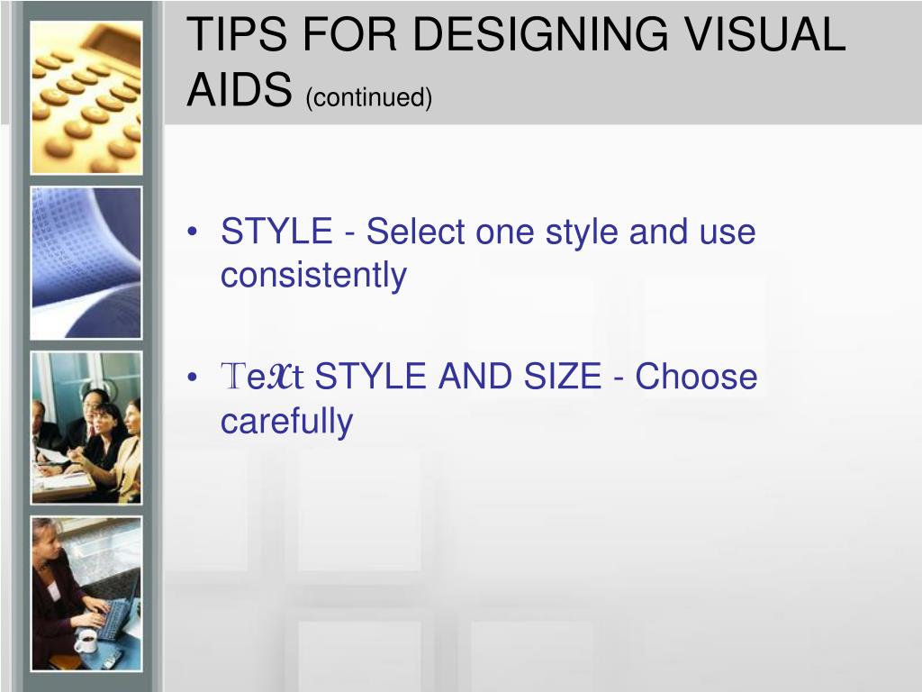 PPT - EFFECTIVE VISUAL AIDS IN PRESENTATION PowerPoint Presentation ...