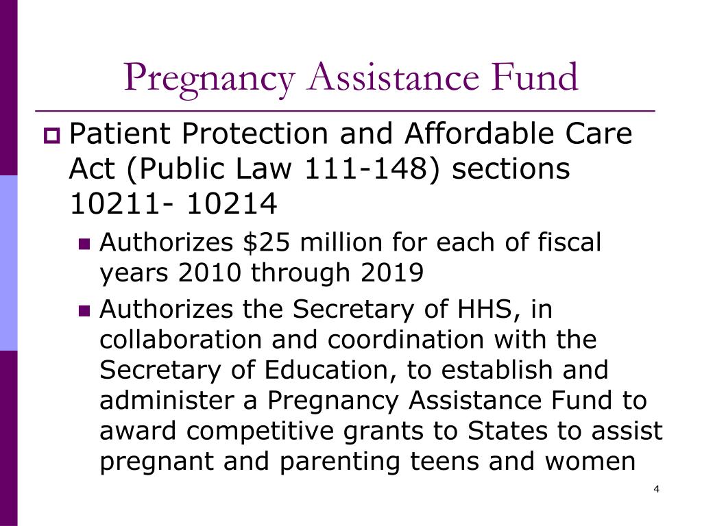 PPT - Pregnancy Assistance Fund – Support for Pregnant and Parenting ...