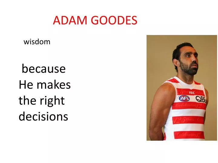 PPT - ADAM GOODES PowerPoint Presentation, free download - ID:3055494