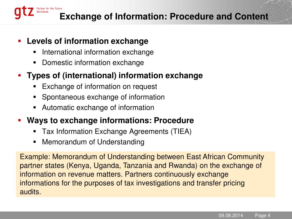 PPT - Domestic and International Exchange of Information: Perspectives ...