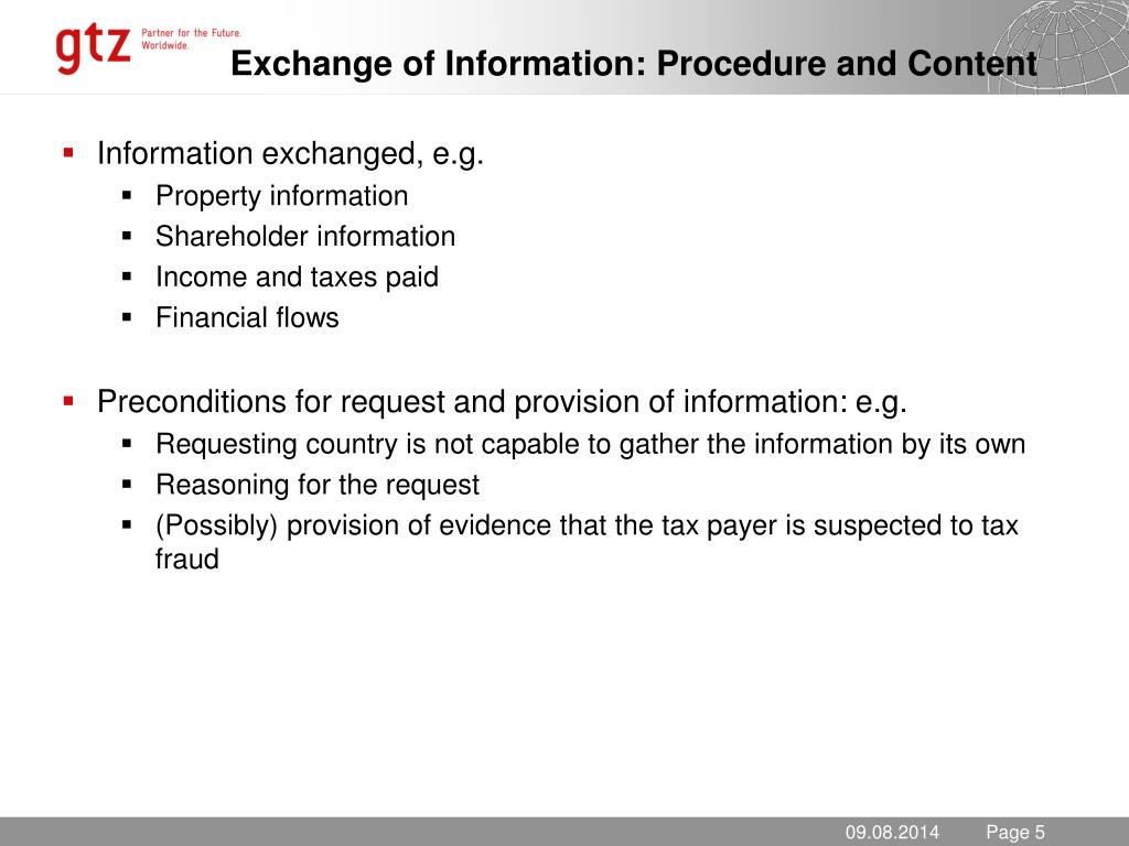 PPT - Domestic and International Exchange of Information: Perspectives ...