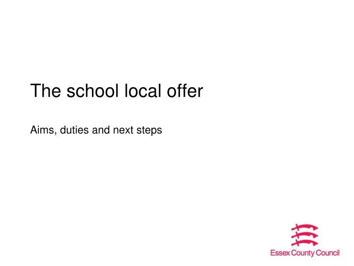 PPT - The school local offer PowerPoint Presentation, free download ...