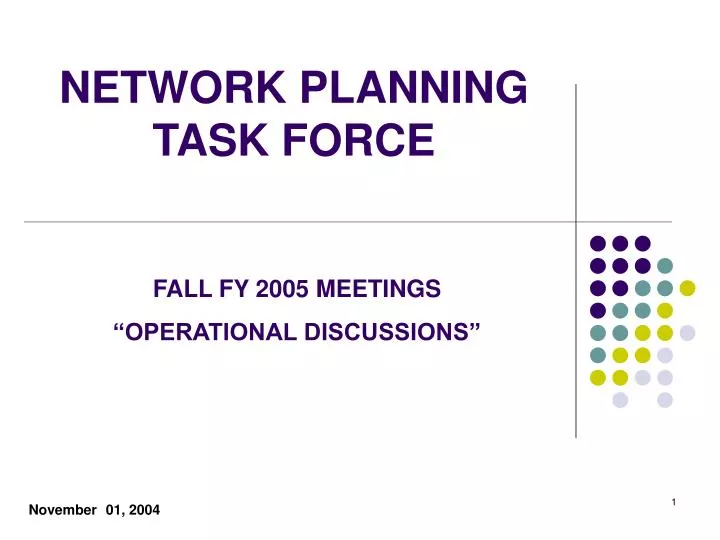 PPT - NETWORK PLANNING TASK FORCE PowerPoint Presentation, free ...