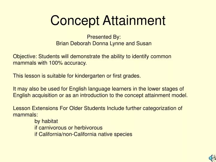 PPT - Concept Attainment PowerPoint Presentation, free download - ID ...