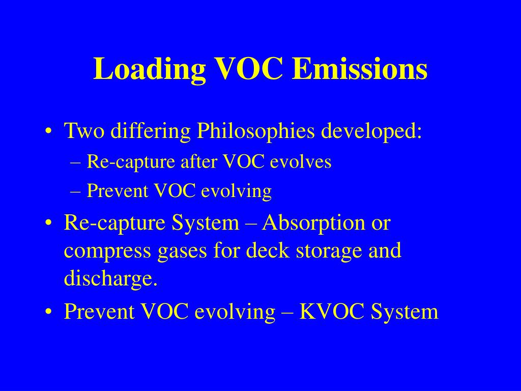 PPT - The Control of Volatile Organic Compounds Emissions from Crude ...