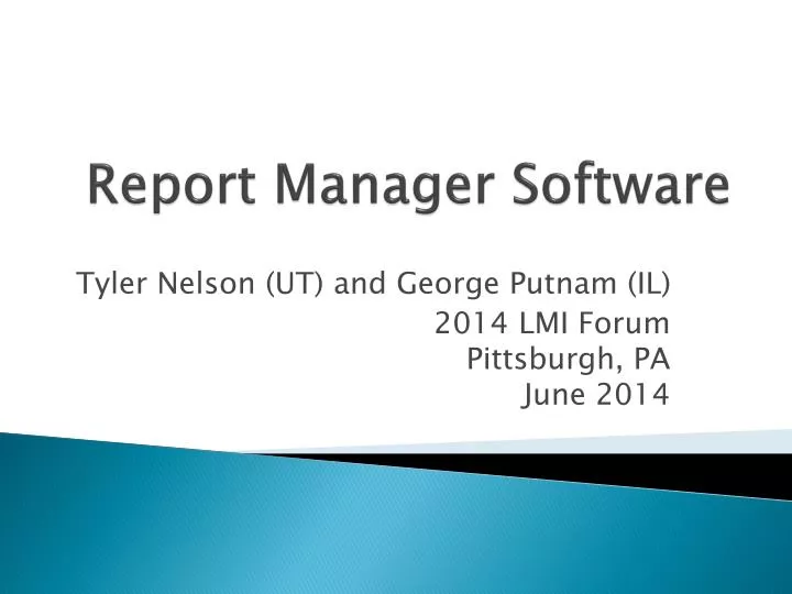 PPT - Report Manager Software PowerPoint Presentation, free download ...