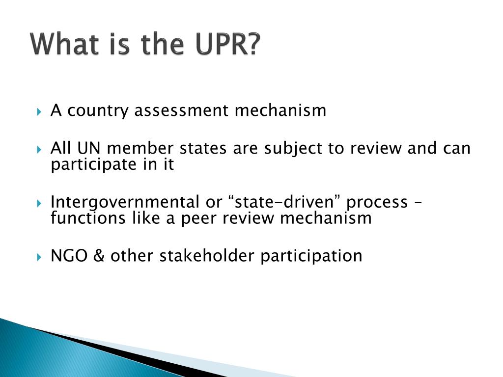PPT - Civil Society and the Universal Periodic Review PowerPoint ...