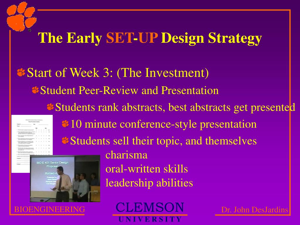 PPT - Opportunities For Early Student Design Topic Investment: The ...