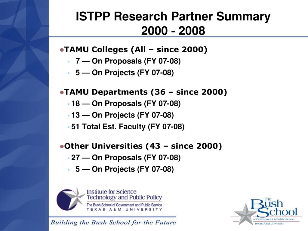 PPT - THE BUSH SCHOOL OF GOVERNMENT AND PUBLIC SERVICE PowerPoint ...