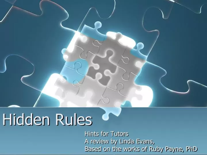 PPT - Hidden Rules PowerPoint Presentation, free download - ID:3058407