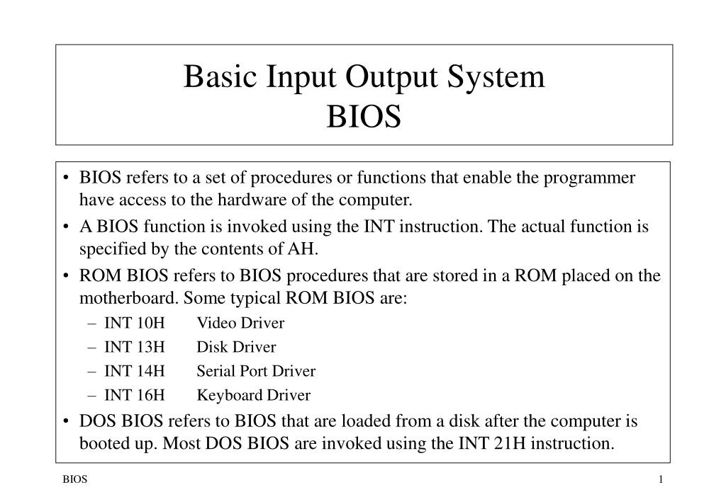 PPT - Basic Input Output System BIOS PowerPoint Presentation, free ... PPT - Basic Input Output System BIOS PowerPoint Presentation, free ...