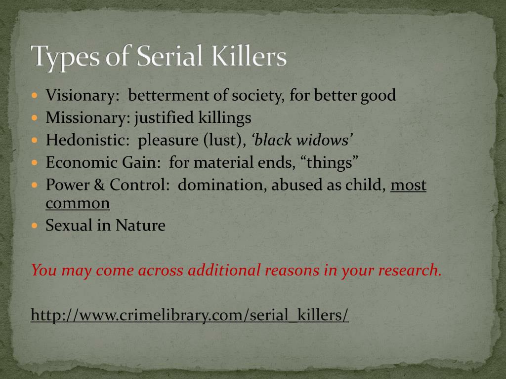 PPT - Criminal Psychology Serial Killers & You PowerPoint Presentation ...