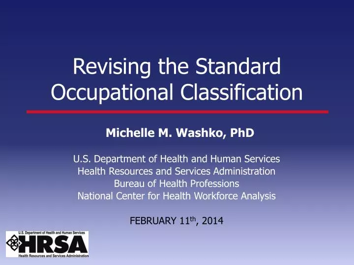 PPT - Revising the Standard Occupational Classification PowerPoint ...
