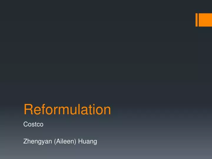 PPT - Reformulation PowerPoint Presentation, free download - ID:3059958