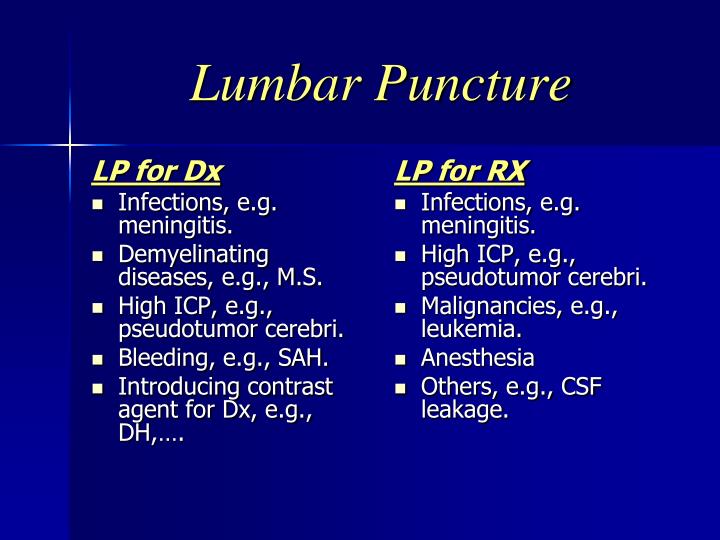 PPT - Lumbar Puncture PowerPoint Presentation - ID:3060338