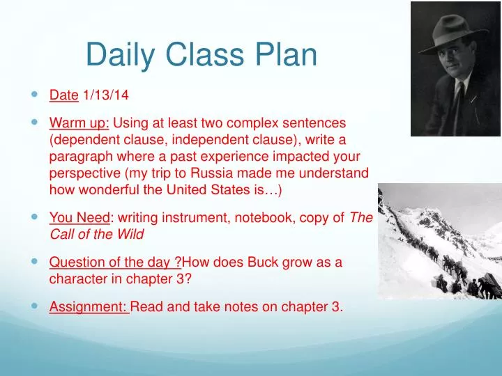 PPT - Daily Class Plan PowerPoint Presentation, free download - ID:3060359