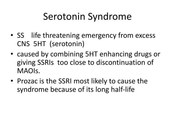 PPT - Serotonin Syndrome PowerPoint Presentation, free download - ID ...